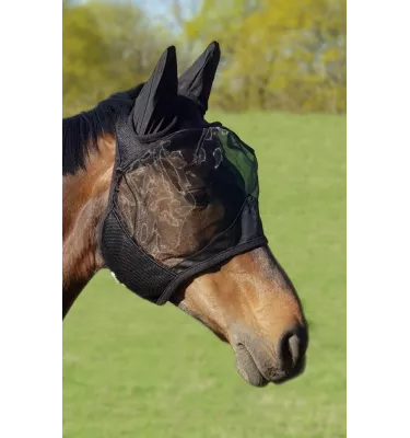 Maski i frędzle chroniące konia przed owadami